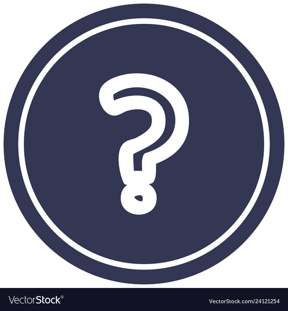 Question mark circular icon Royalty Free Vector Image Question mark circular icon Royalty Free Vector Image