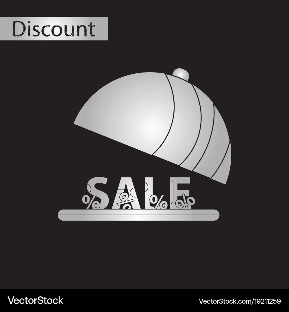 Black and white style icon sale Royalty Free Vector Image