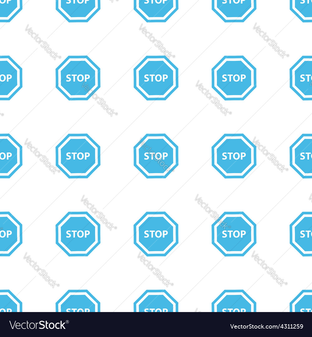 Unique stop seamless pattern Royalty Free Vector Image