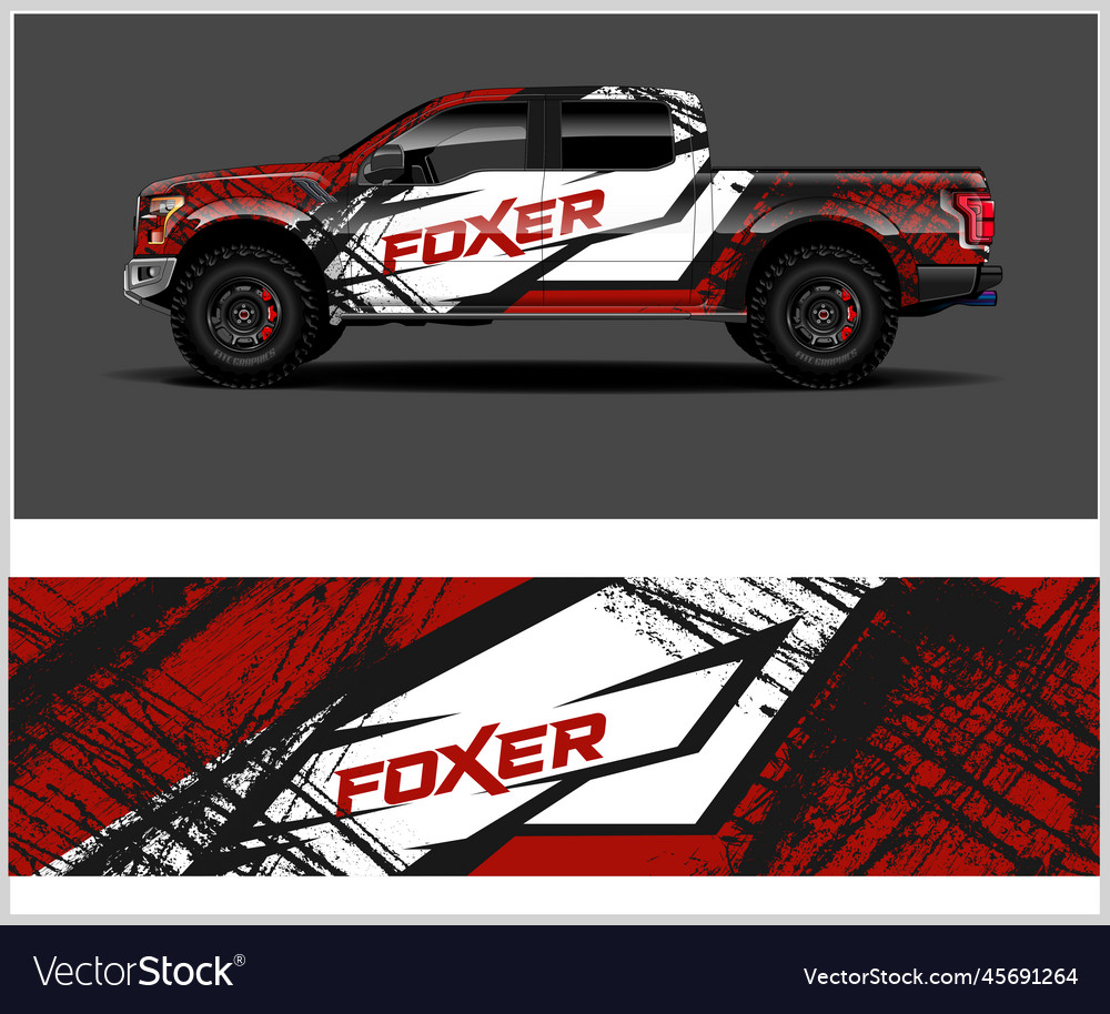 Car Wrap Abstract Stripe For Your Vehicle W Vector Image