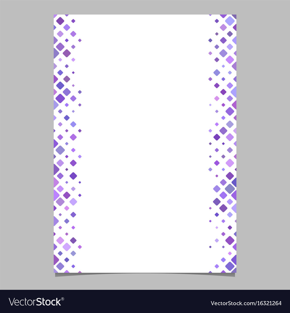 Diagonal square pattern page background template Vector Image