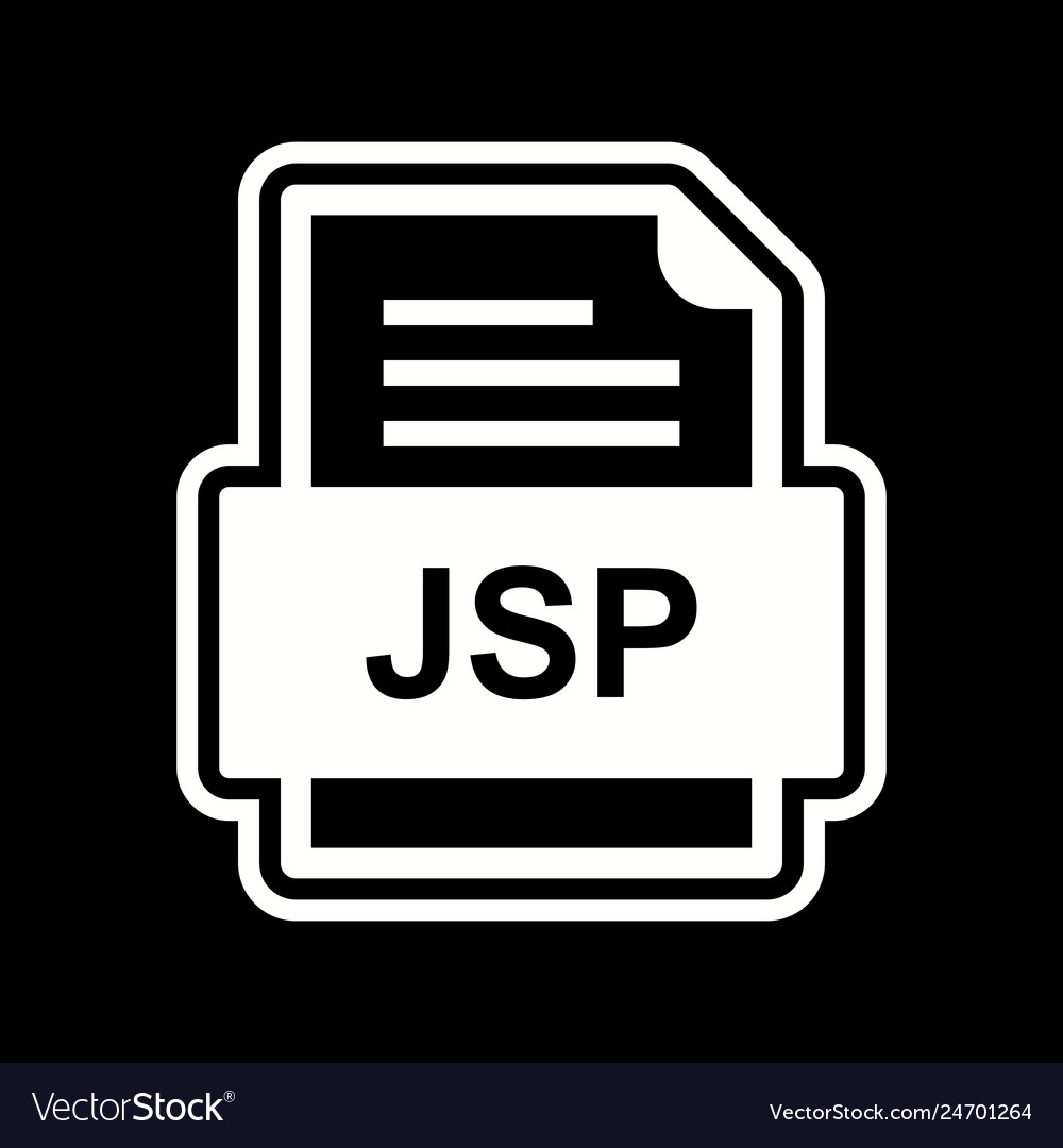 Jsp file document icon Royalty Free Vector Image
