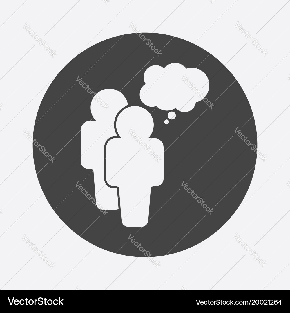 People icon with bubble flat Royalty Free Vector Image