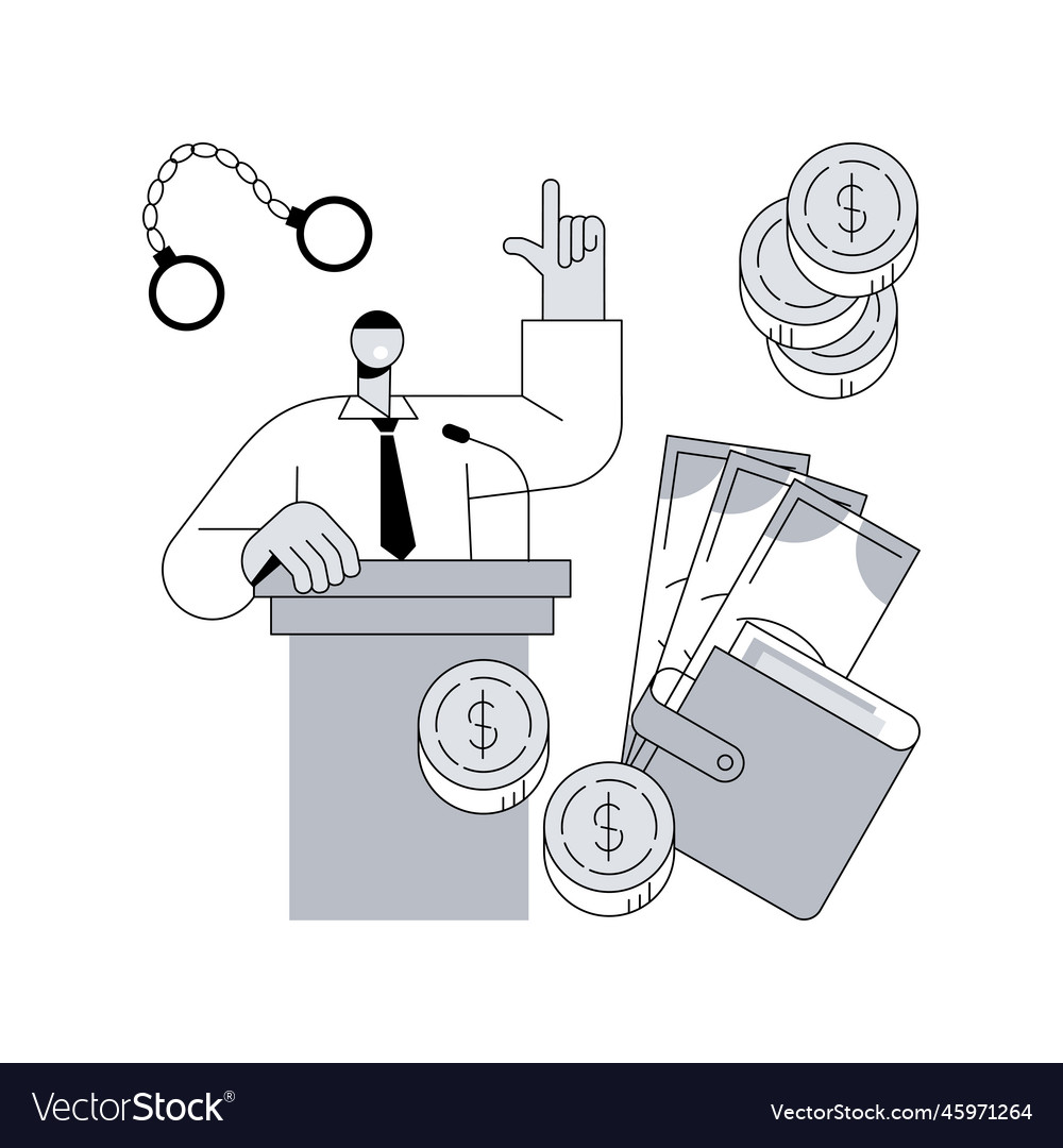 Political corruption abstract concept Royalty Free Vector