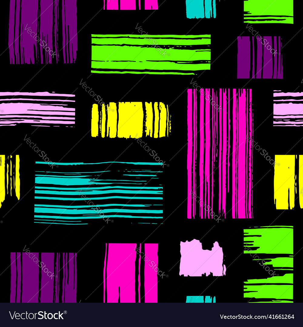Seamless striped pattern with colorful rectangles Vector Image