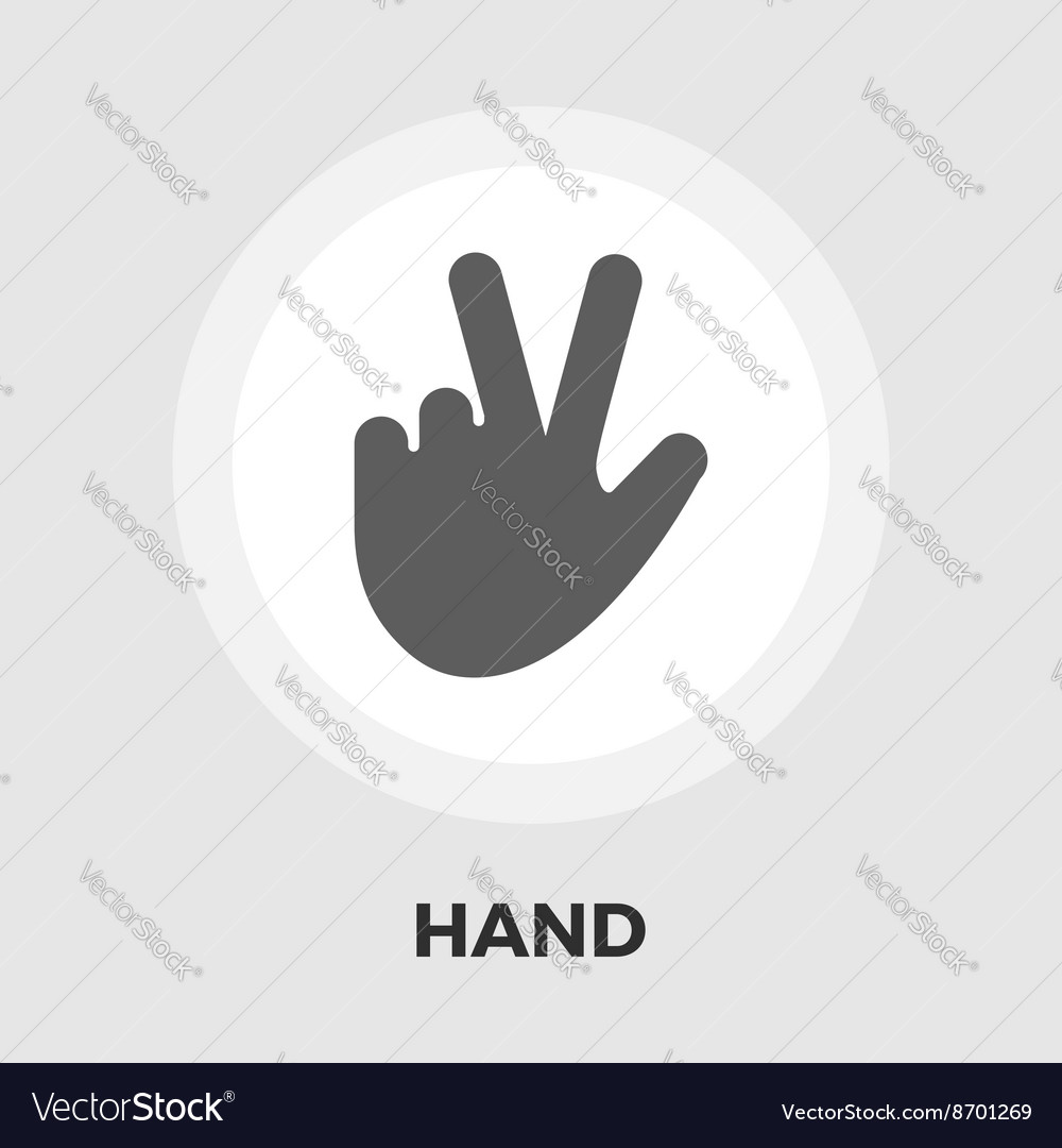 Hand flat icon Royalty Free Vector Image - VectorStock Hand flat icon Royalty Free Vector Image - VectorStock