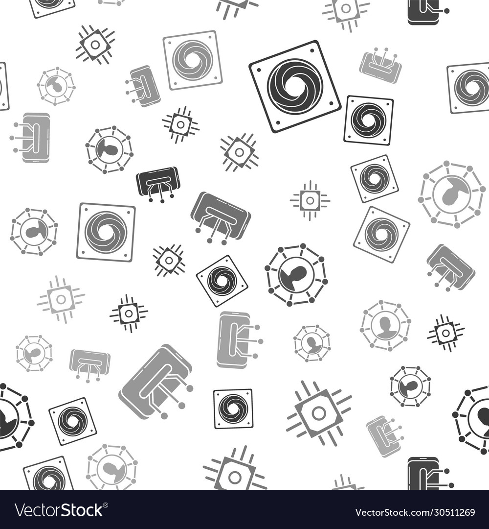 Set Computer Cooler Processor Project Team Base Vector Image 8252