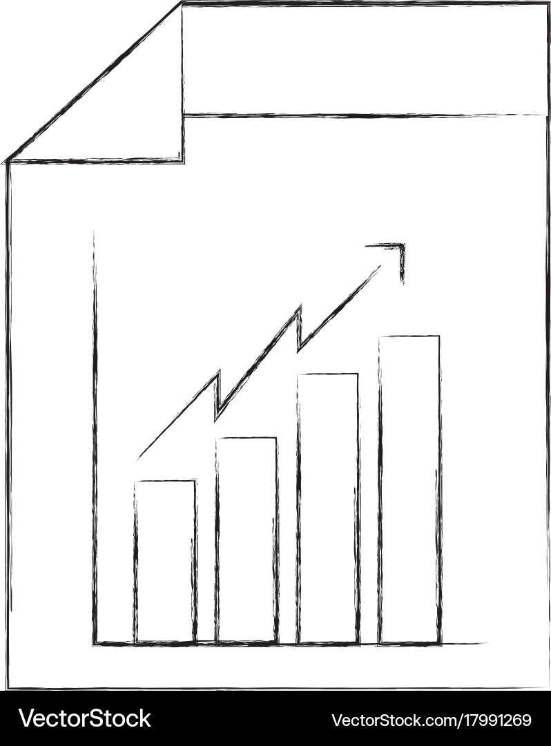 Web page financial graph arrow growth document Vector Image