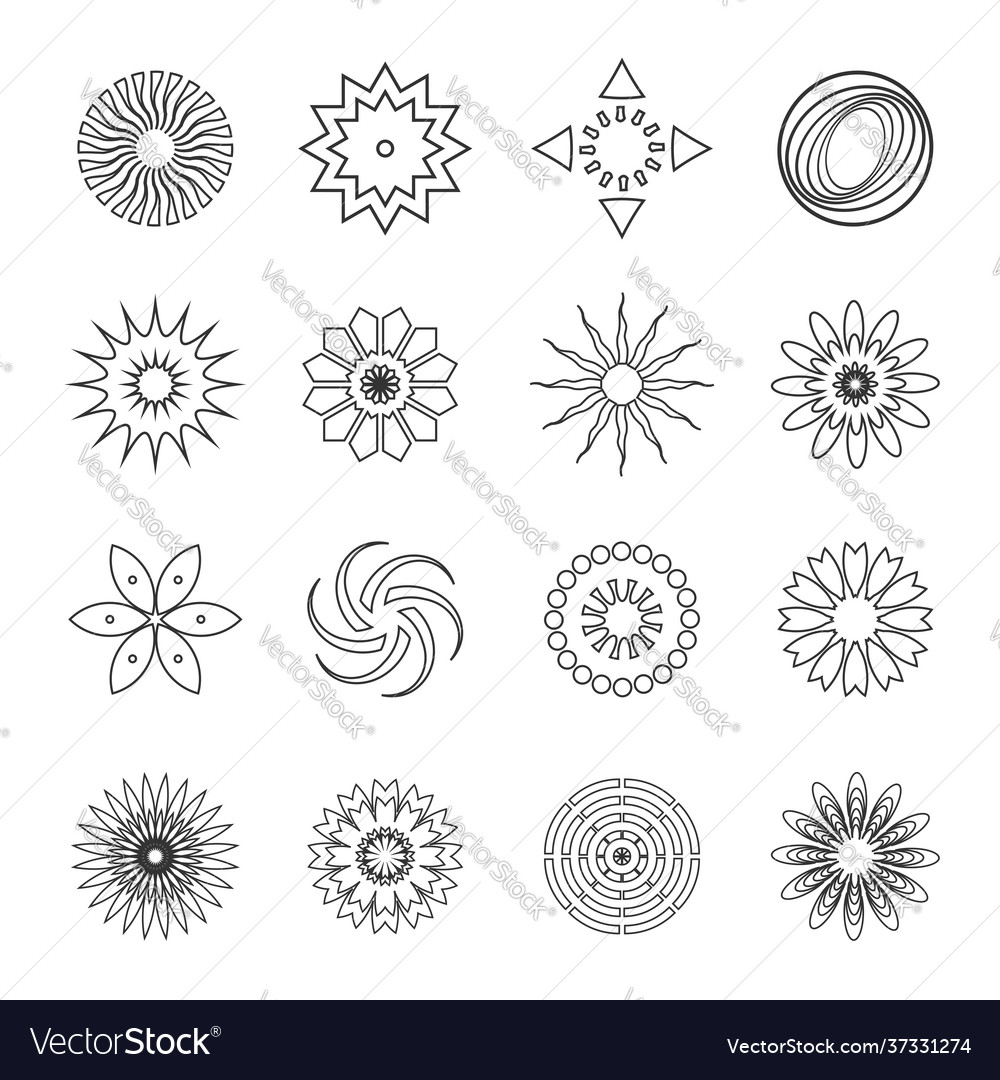 Design elements set Royalty Free Vector Image - VectorStock