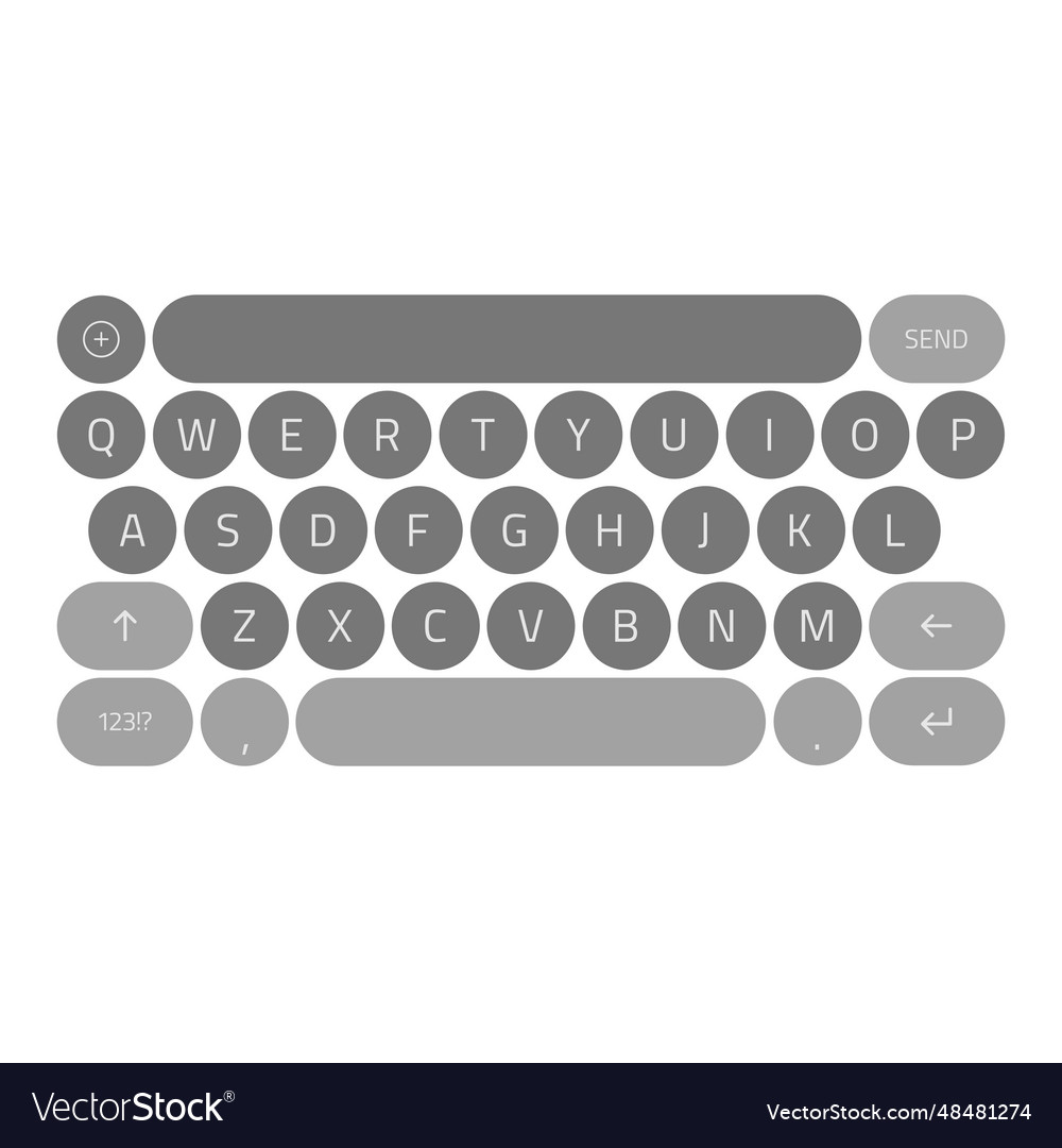 Qwerty Keyboard Full Set Royalty Free Vector Image