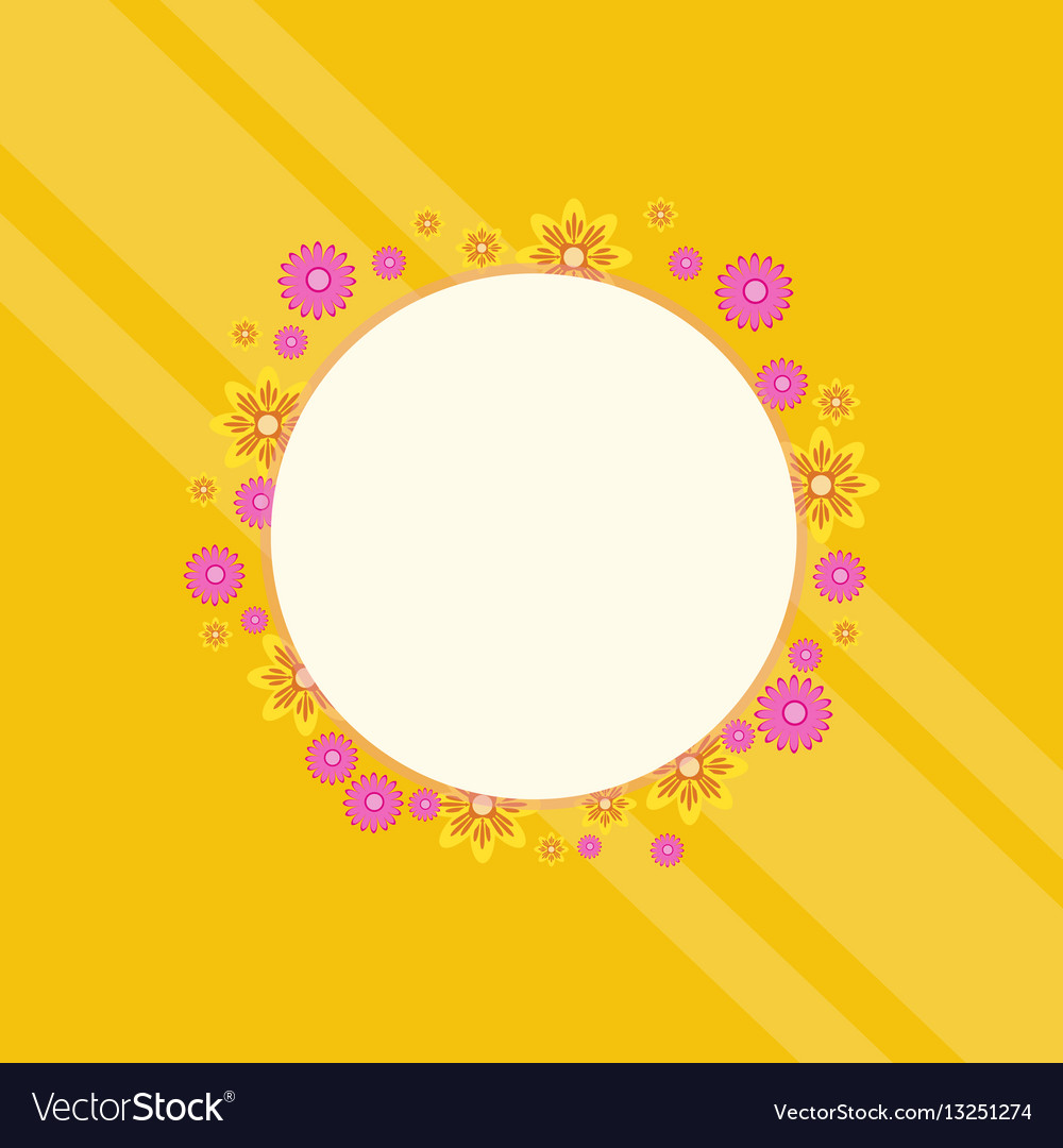 Spring theme frame with flower Royalty Free Vector Image
