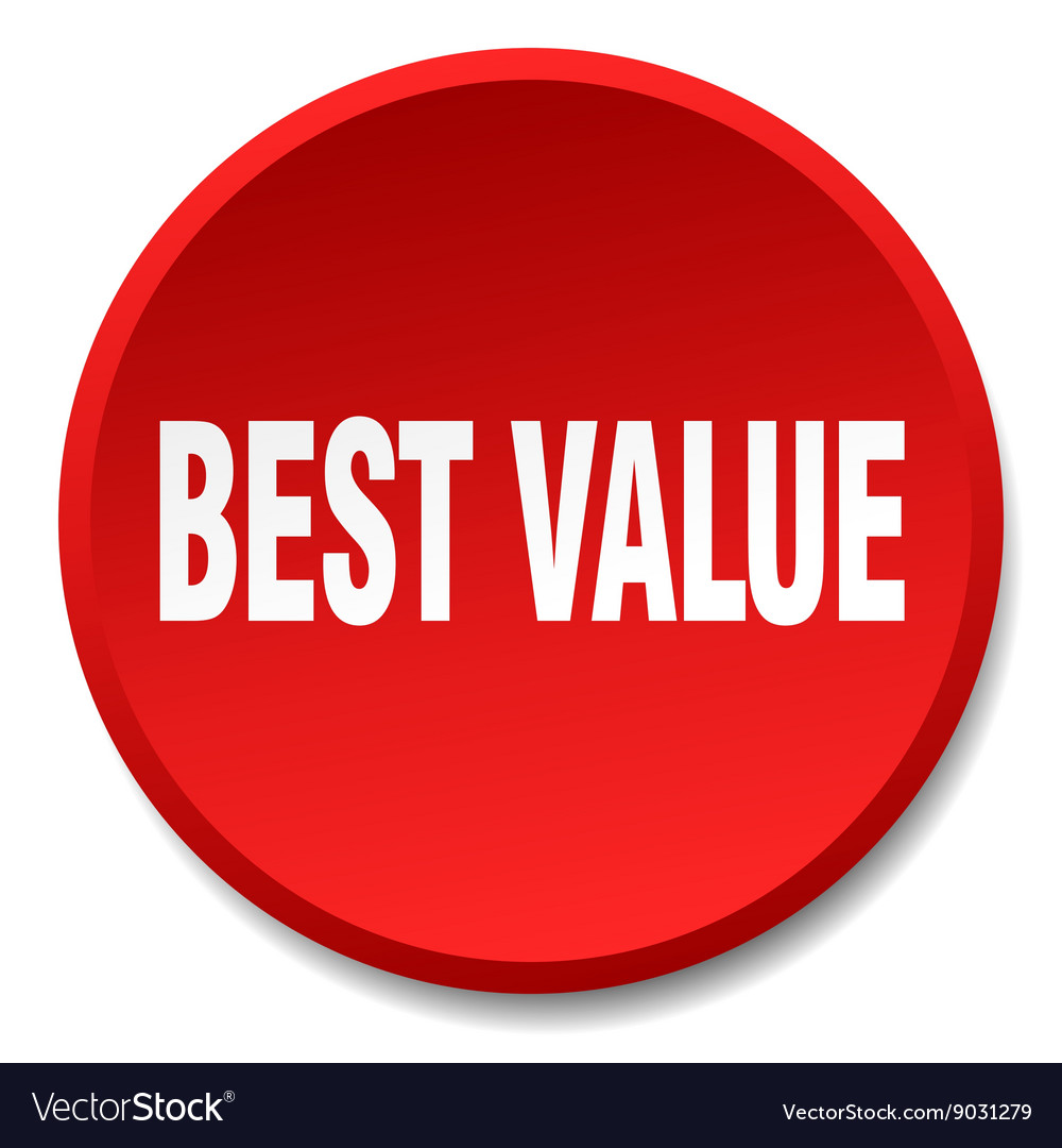 Best value red round flat isolated push button Vector Image