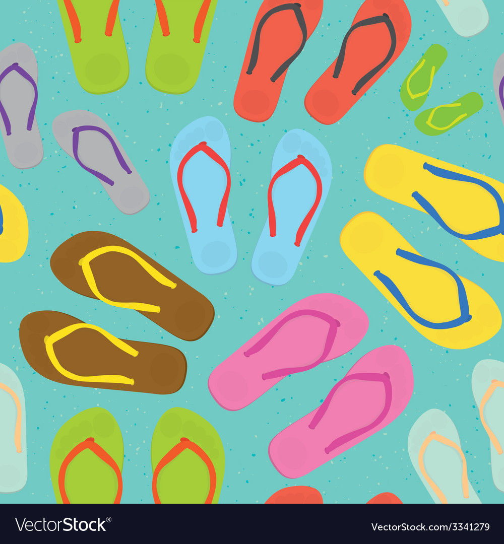 Flip flops pattern Royalty Free Vector Image - VectorStock