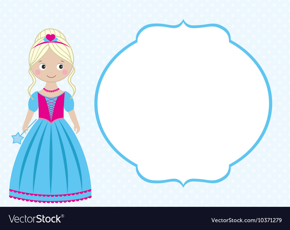 Princess Card Royalty Free Vector Image Vectorstock
