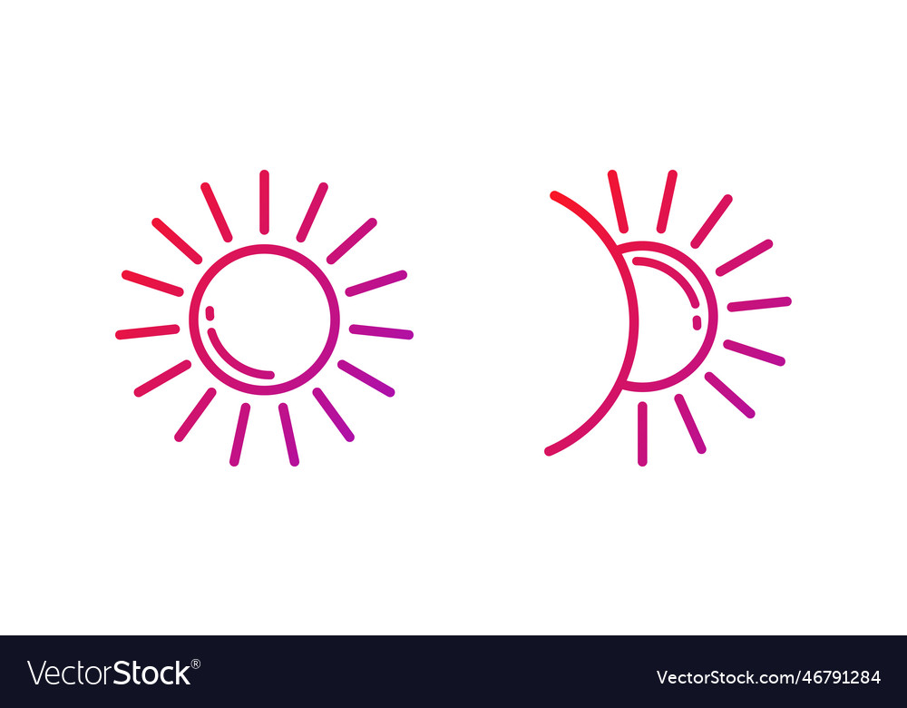 Sun gradient icon Royalty Free Vector Image - VectorStock
