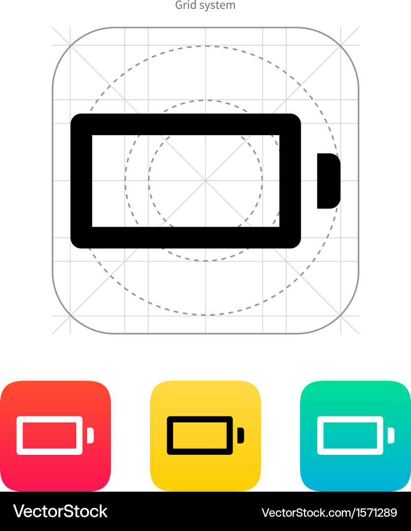 Empty charge battery icon Royalty Free Vector Image