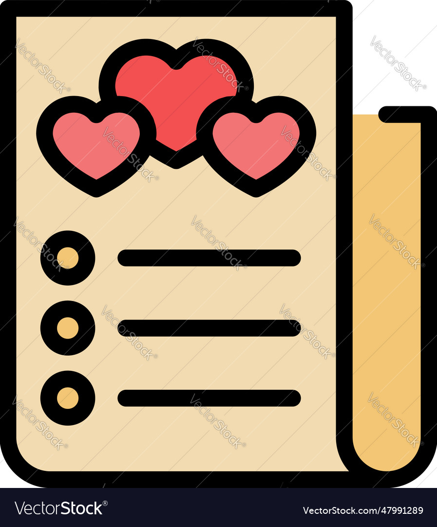 Family wishlist icon flat Royalty Free Vector Image