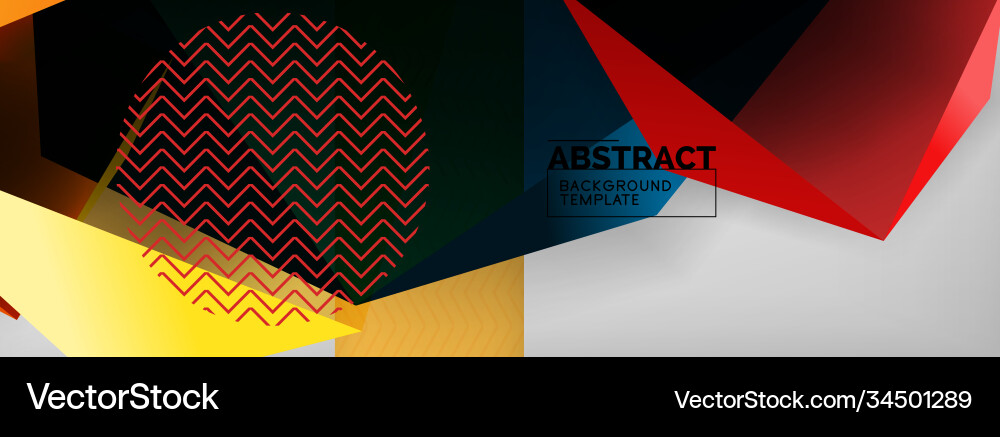 Low poly 3d geometric shapes minimal abstract Vector Image