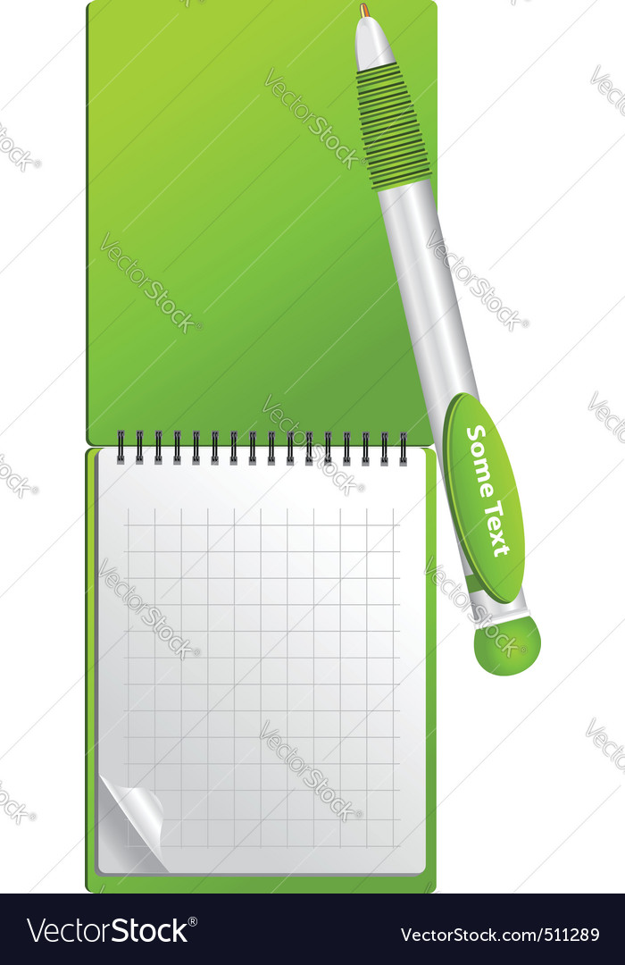 Notebook object Royalty Free Vector Image - VectorStock