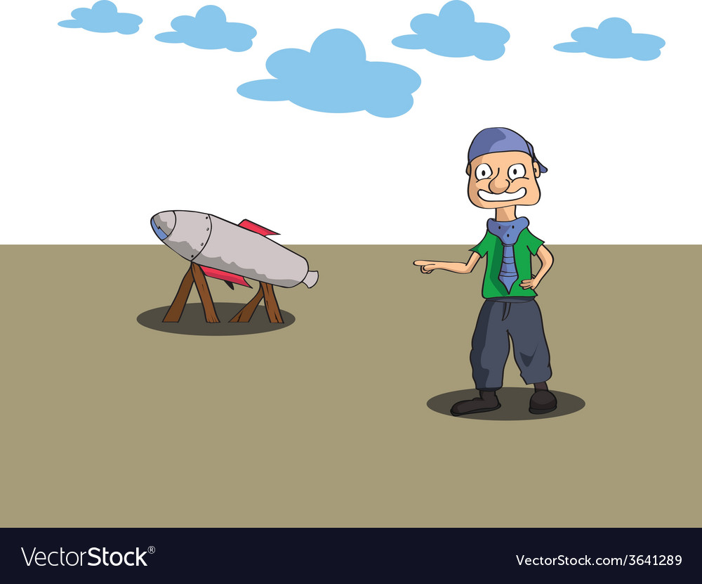 Rocket man Royalty Free Vector Image - VectorStock