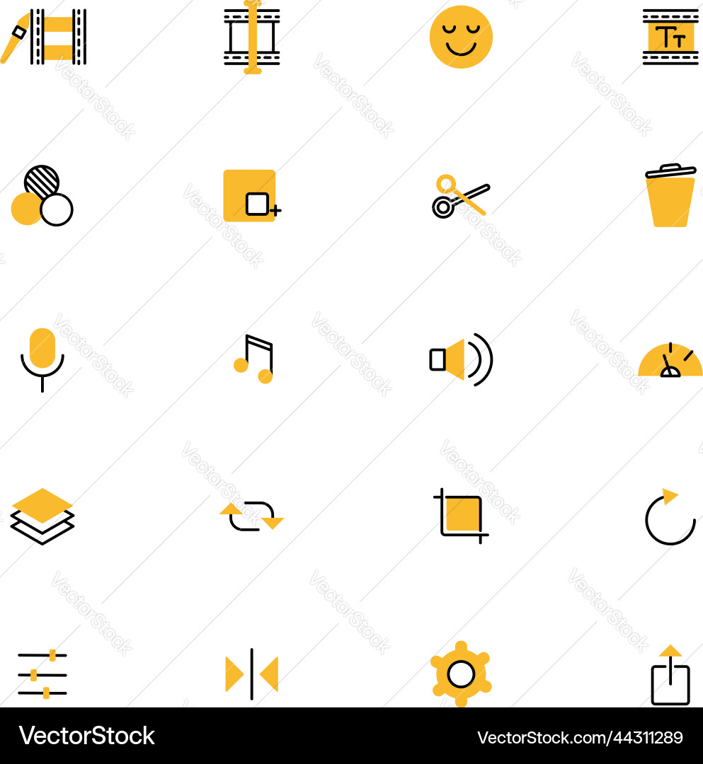 Video editor on a white background Royalty Free Vector Image