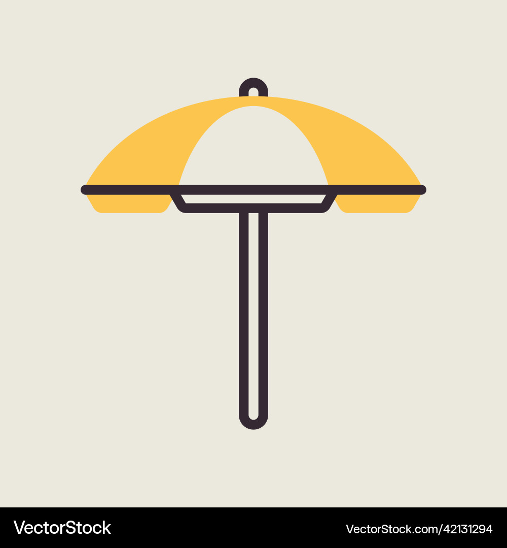 Beach parasol icon summer sign graph symbol Vector Image