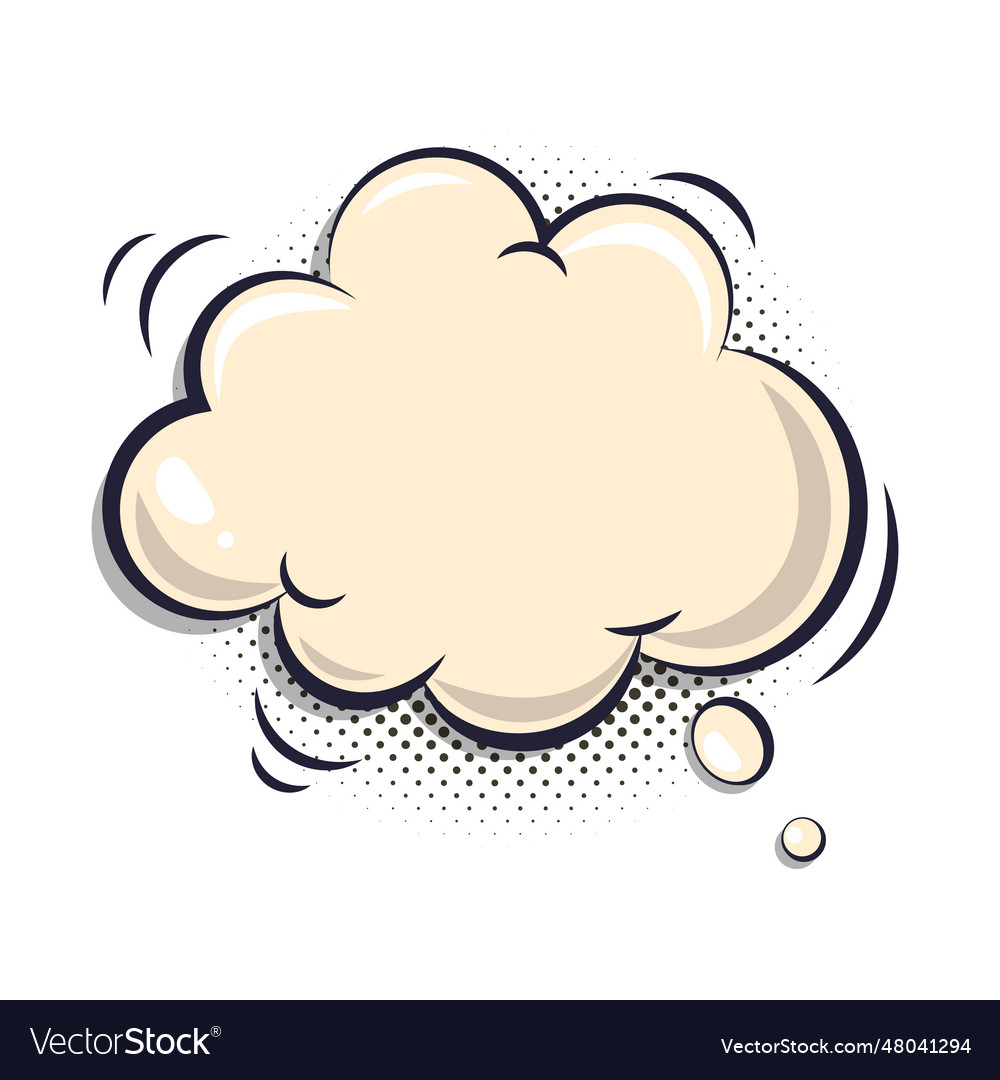 Comics speech bubble for text empty dialog cloud Vector Image