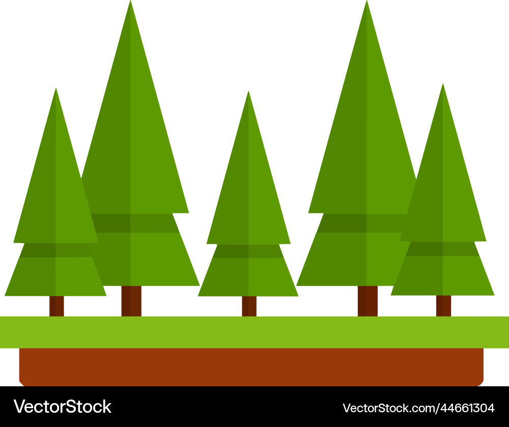 Forest green tree Royalty Free Vector Image - VectorStock