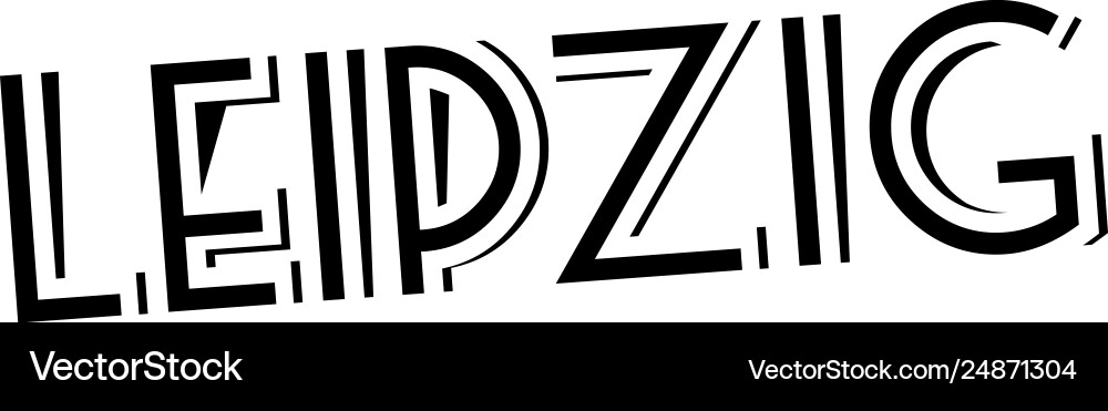 Leipzig stamp on white Royalty Free Vector Image