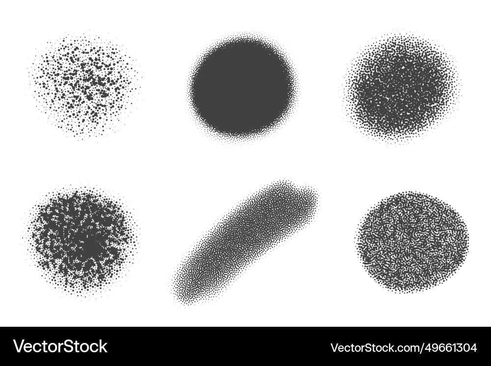 Paint spray stains with splatter dotted texture Vector Image