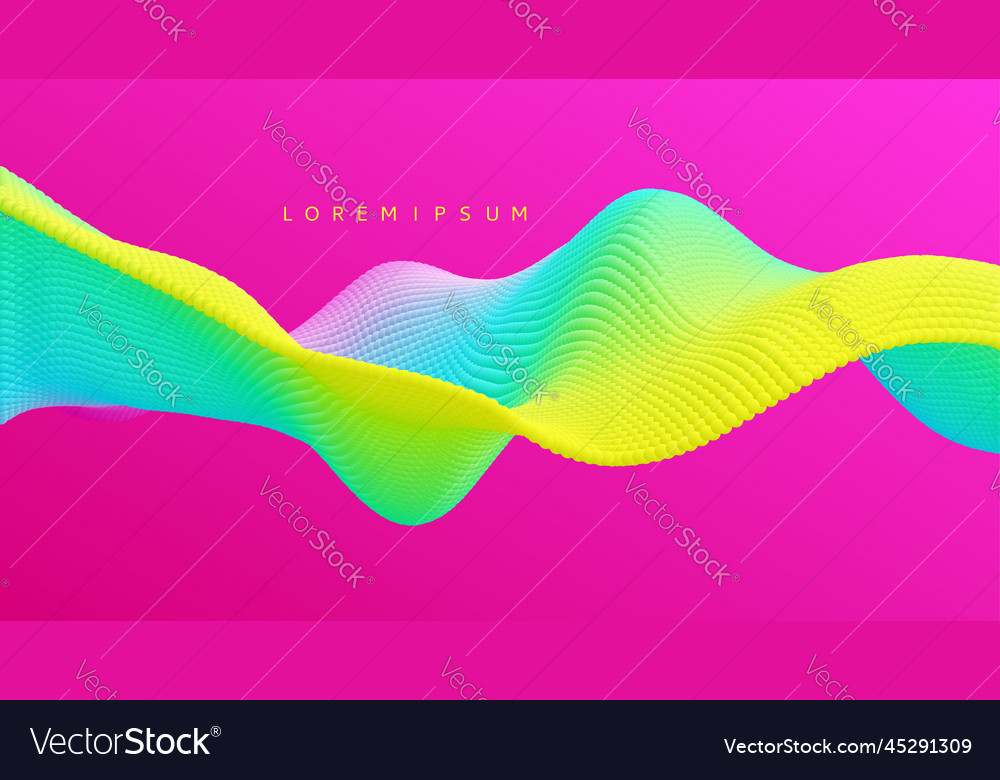 3d wavy background array dynamic emitted particles