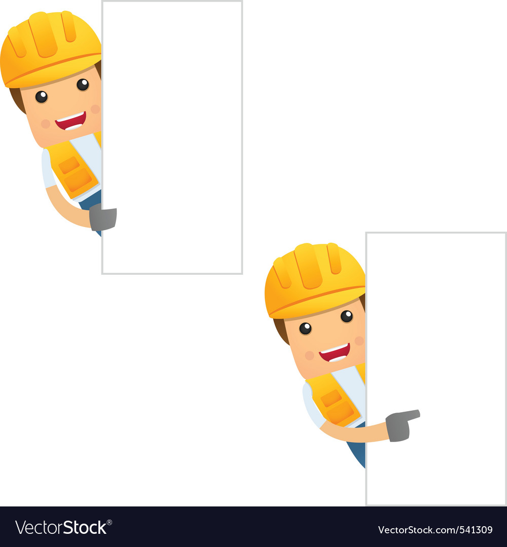 Cartoon builder Royalty Free Vector Image - VectorStock