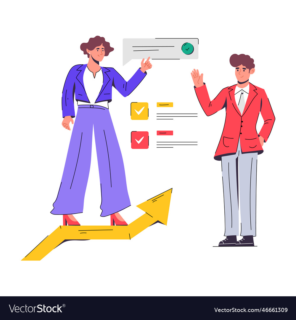 Work discussion Royalty Free Vector Image - VectorStock