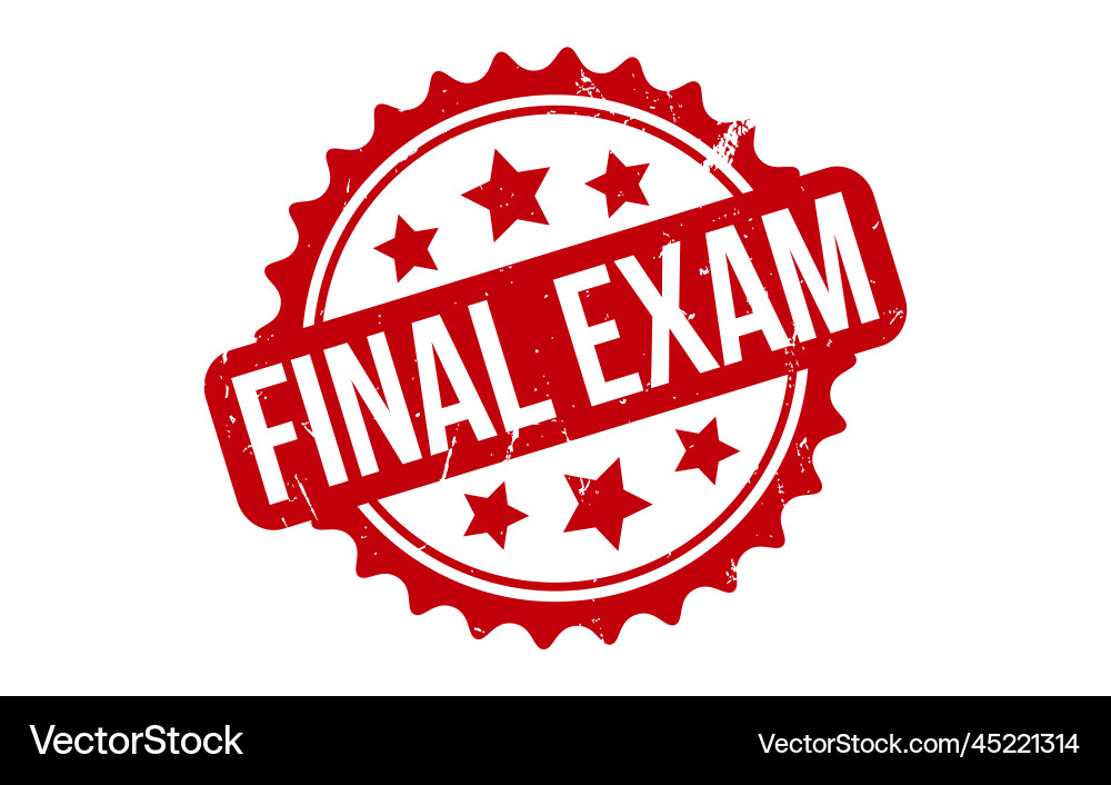 Final exam rubber stamp seal Royalty Free Vector Image