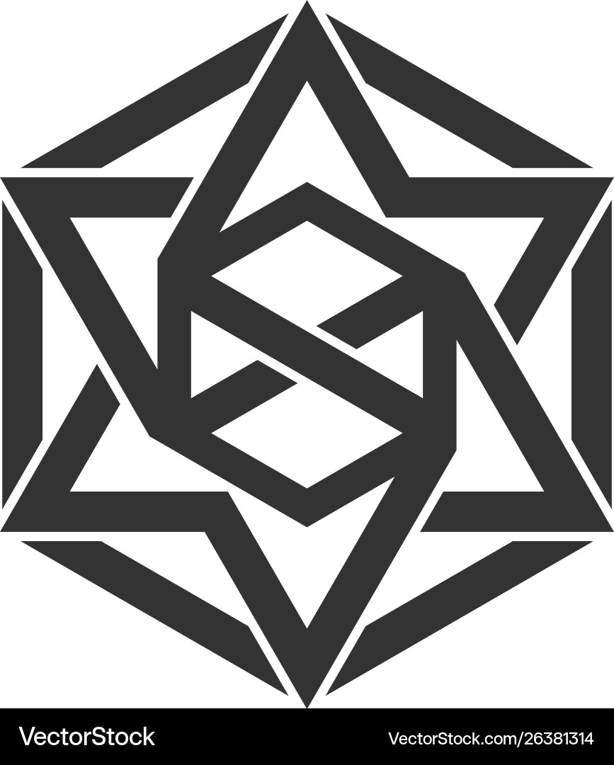 Geometric with a abstract logo template Royalty Free Vector