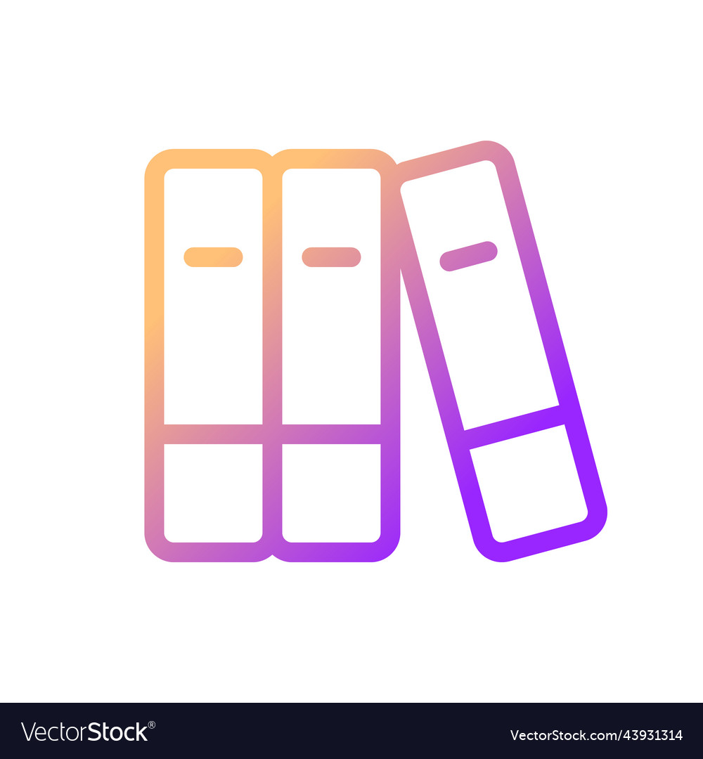 Messy bookshelf pixel perfect gradient linear ui Vector Image