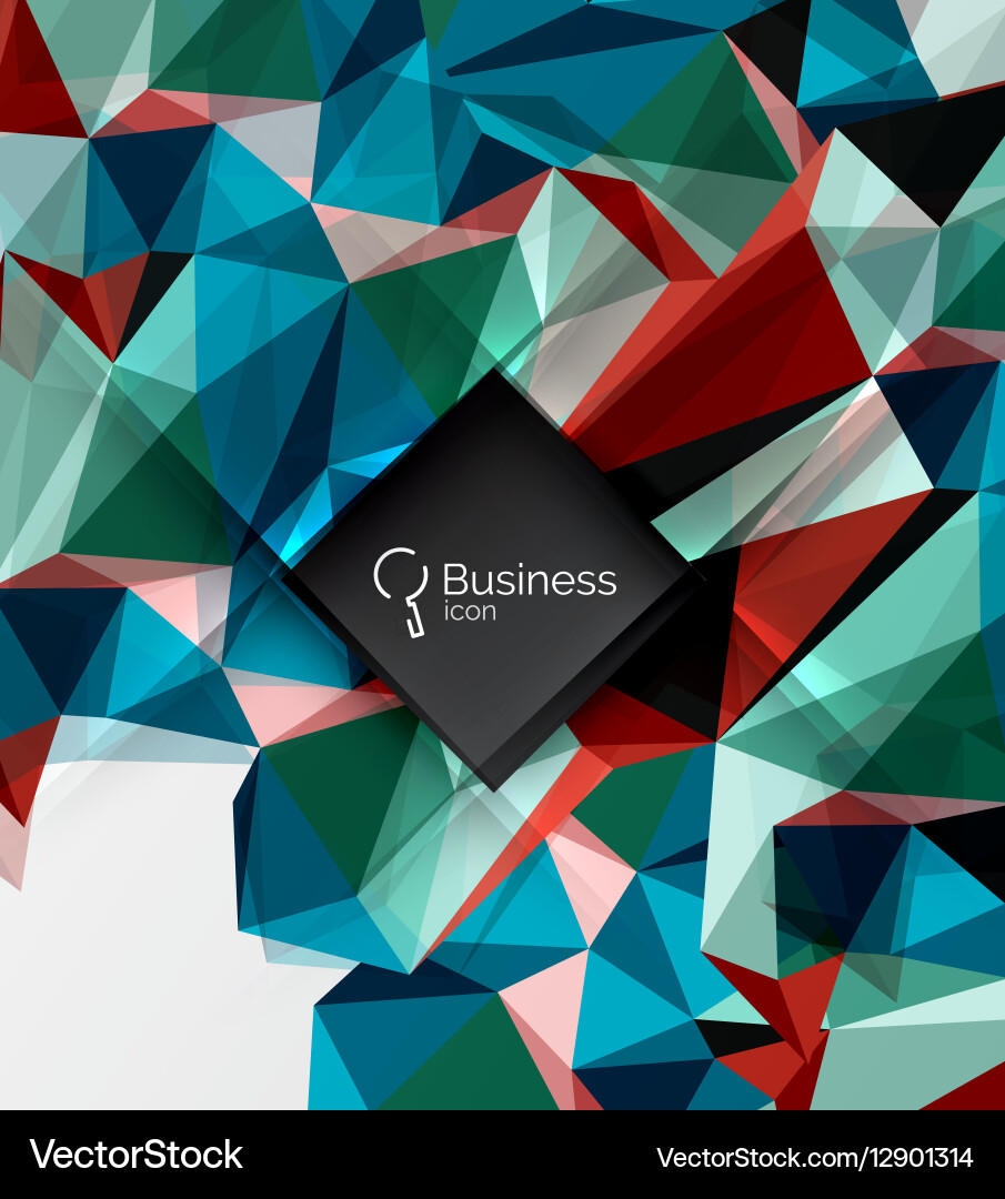 Polygonal triangle abstract background Royalty Free Vector
