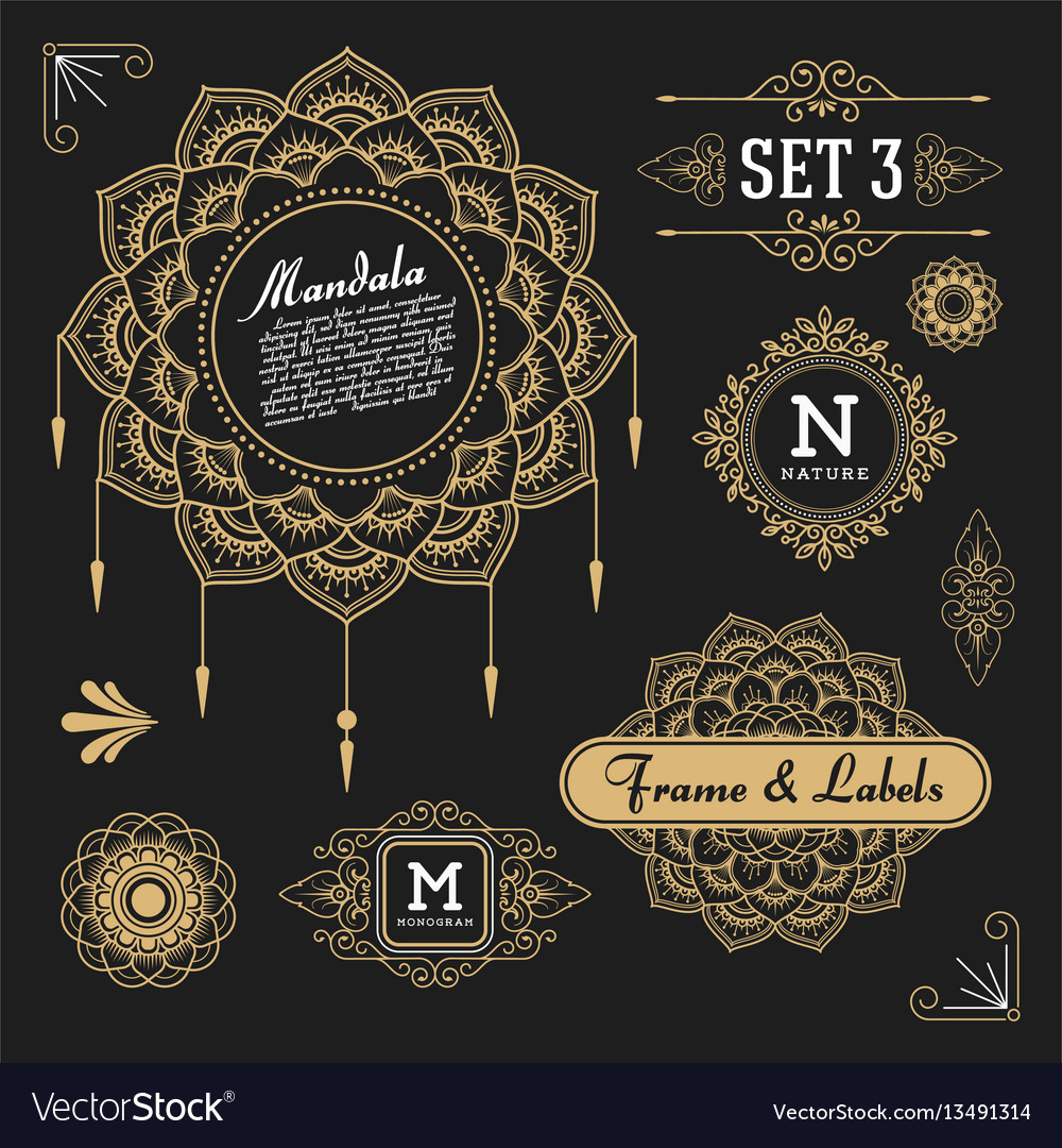 Set retro vintage graphic design Royalty Free Vector Image Set retro vintage graphic design Royalty Free Vector Image