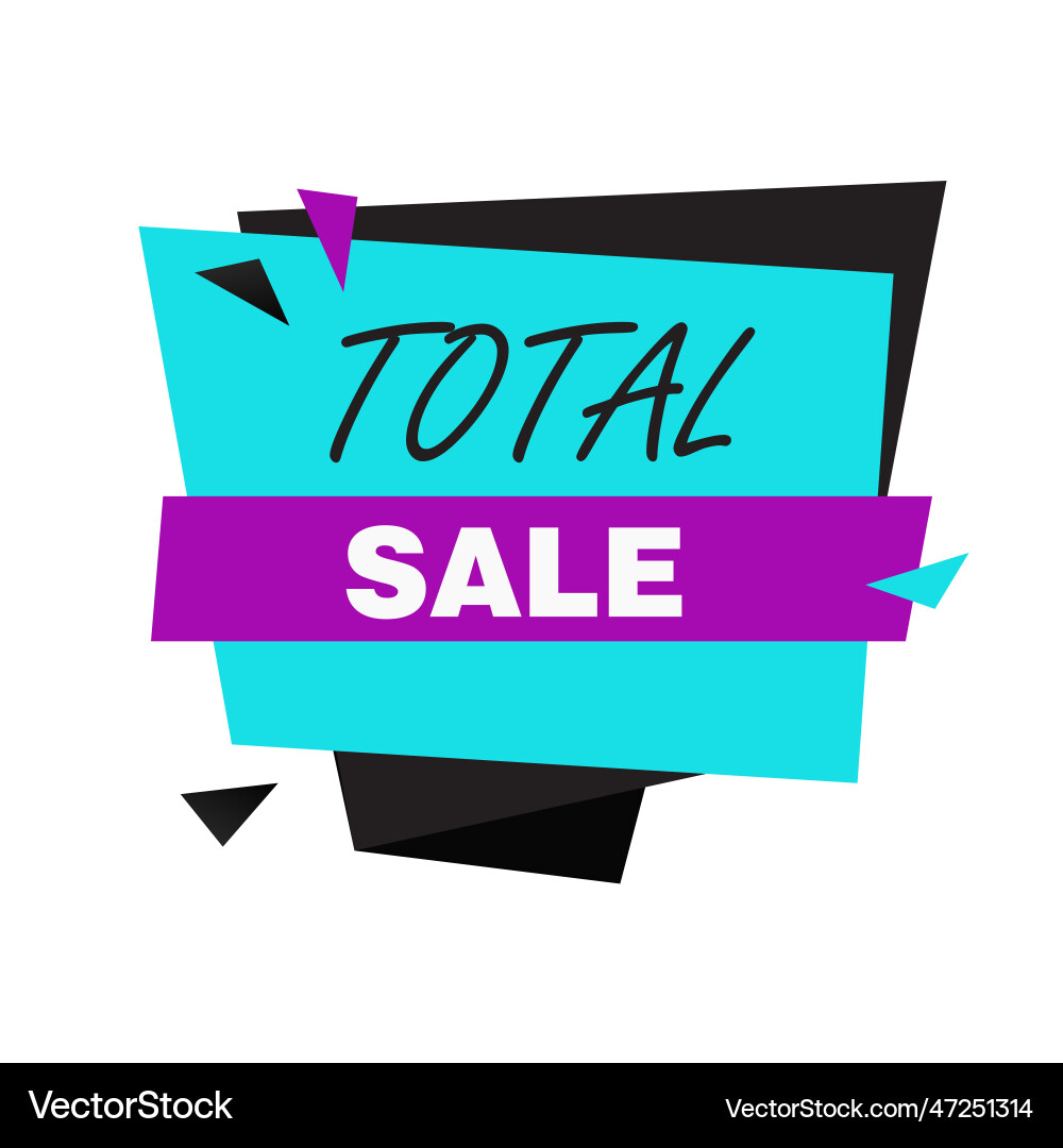 Total sale banner design Royalty Free Vector Image