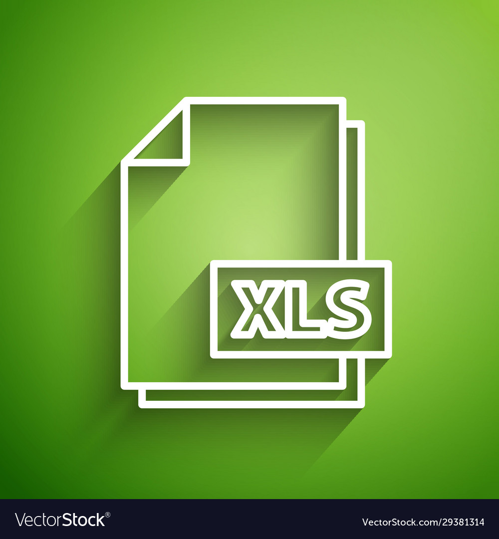 White line xls file document download xls button Vector Image White line xls file document download xls button Vector Image
