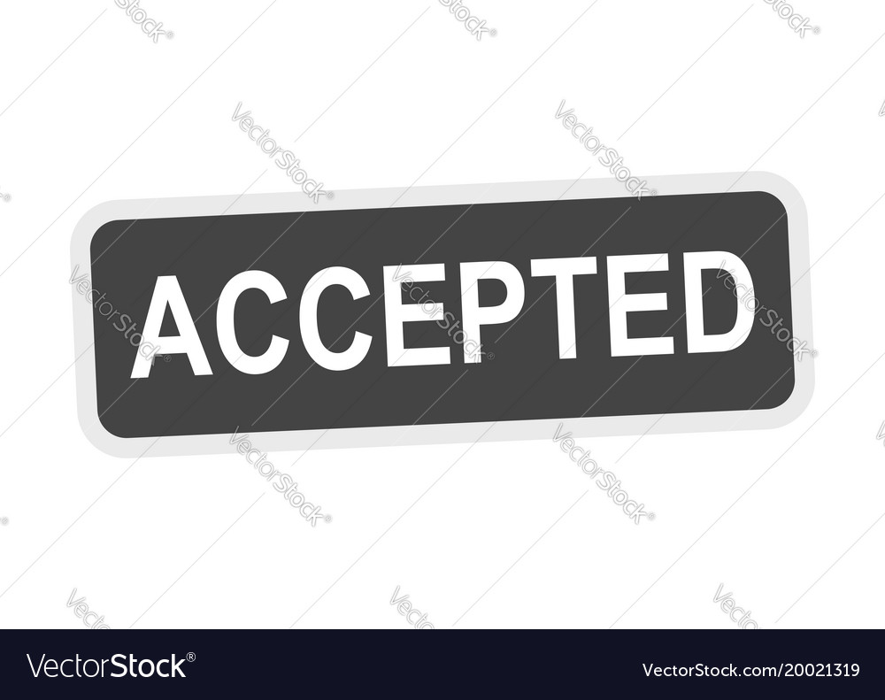 Accepted stamp flat Royalty Free Vector Image - VectorStock