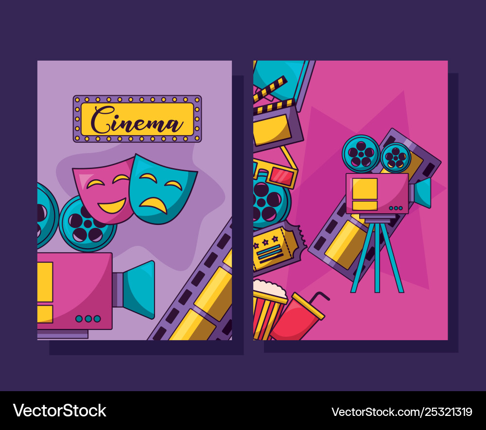 Cinema movie design Royalty Free Vector Image - VectorStock