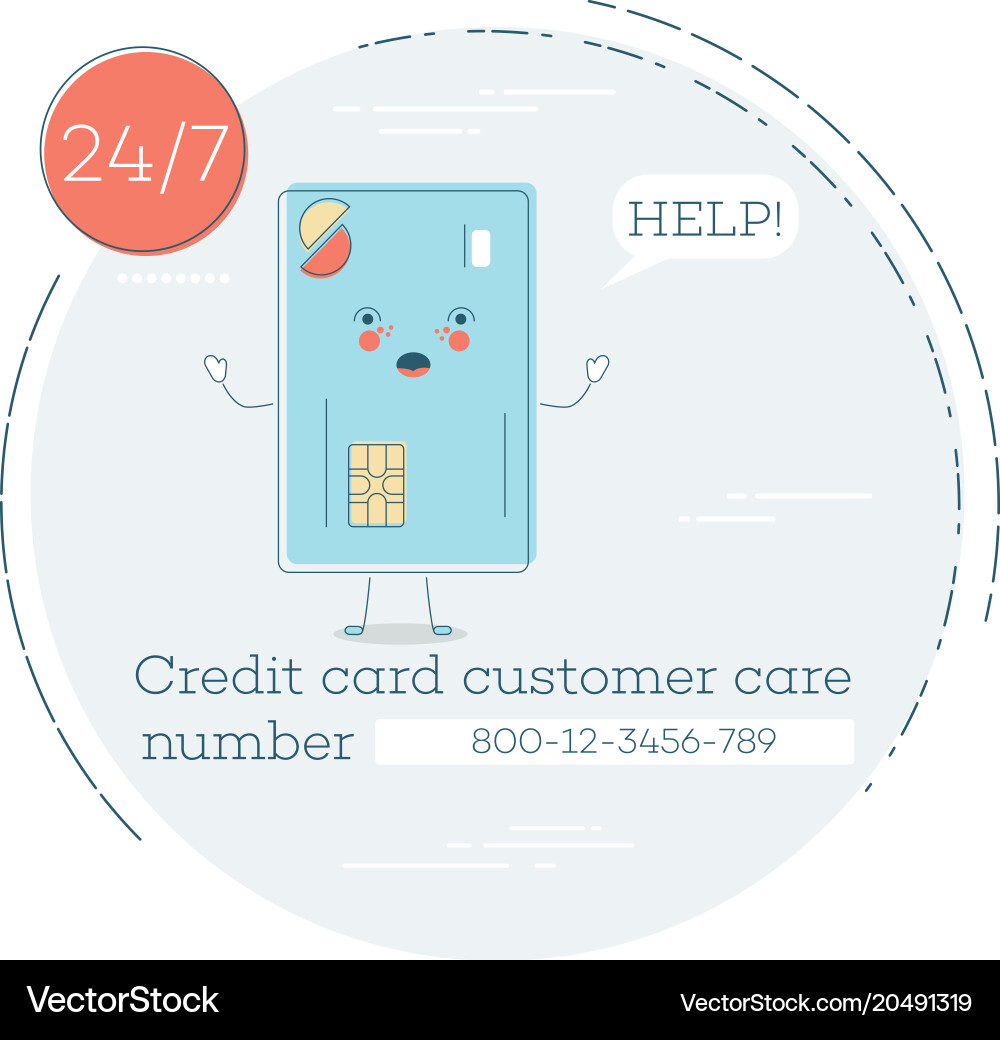 Credit card customer care concept Royalty Free Vector Image