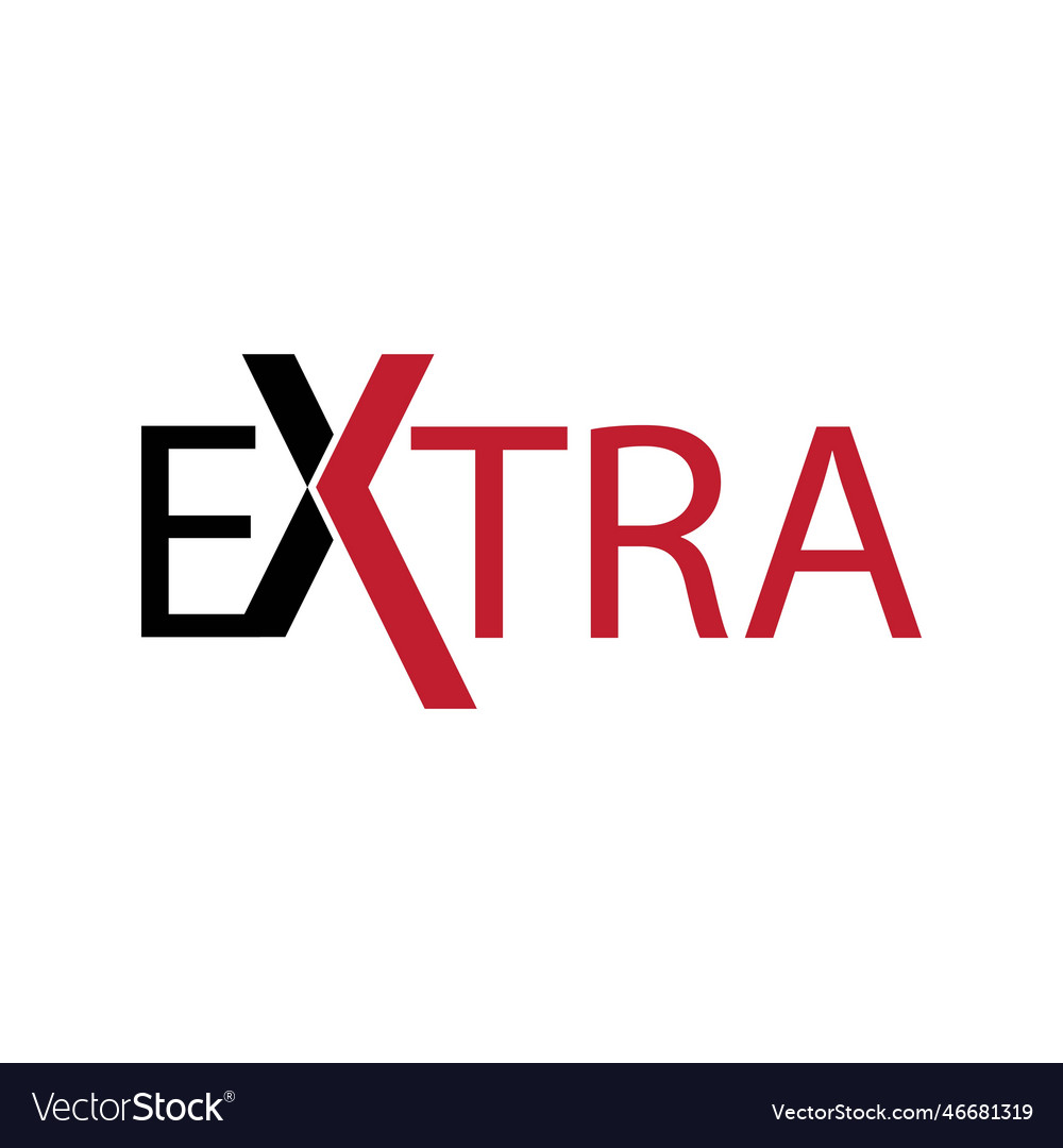 Extra logo Royalty Free Vector Image - VectorStock