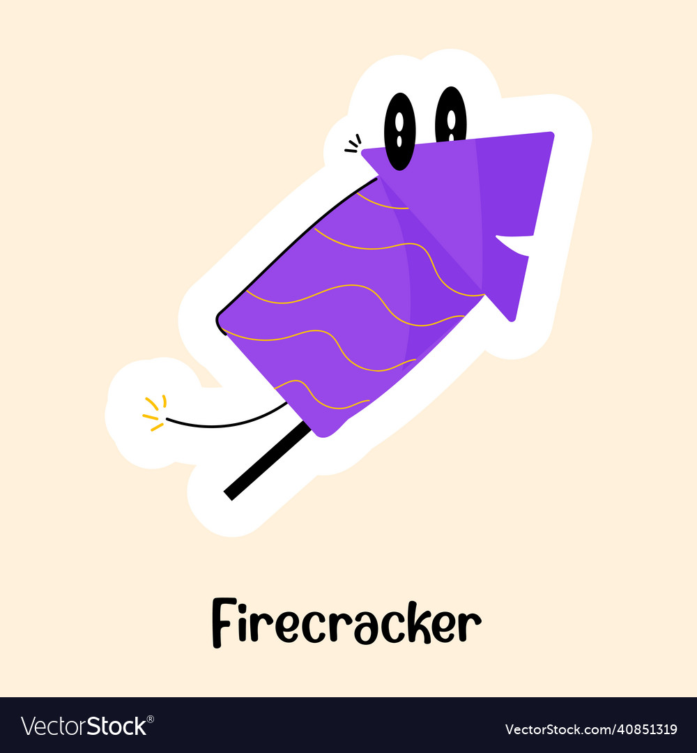 Firecracker Royalty Free Vector Image - VectorStock