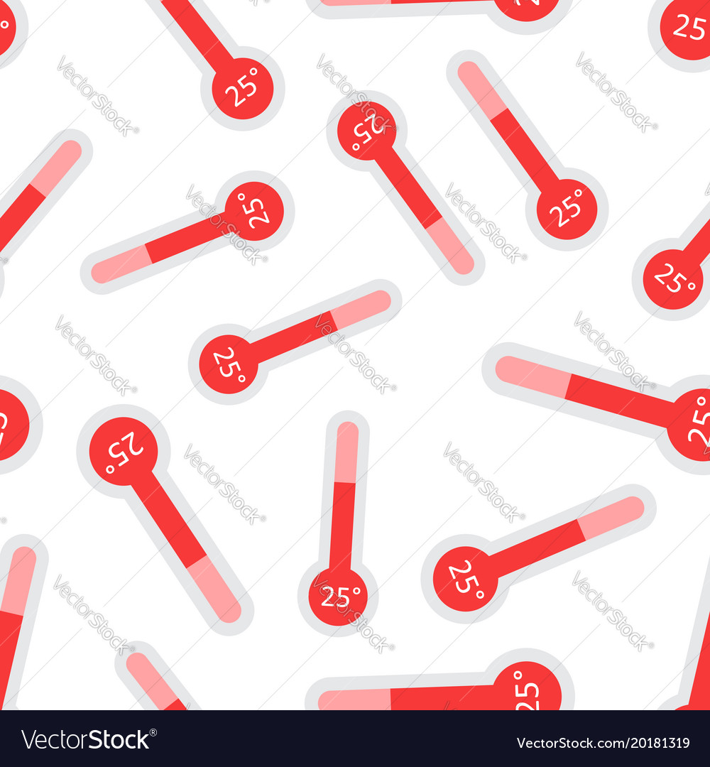 Hot thermometer icon seamless pattern background Vector Image
