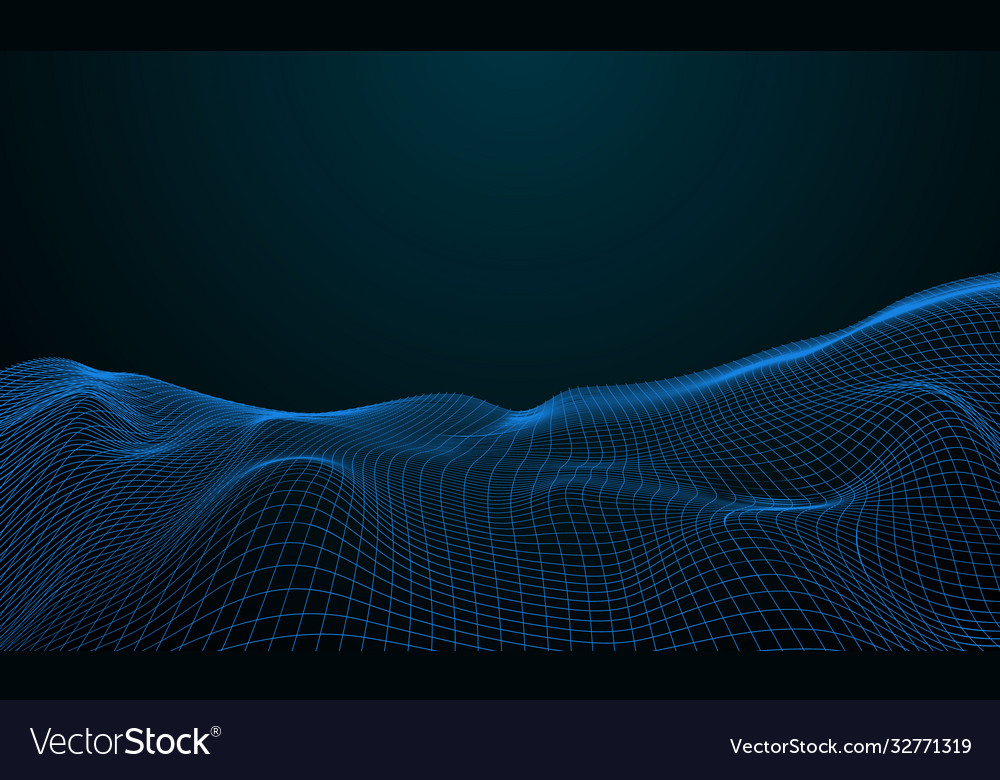 Particle Mist Network Cyber Security Big Data Vector Image