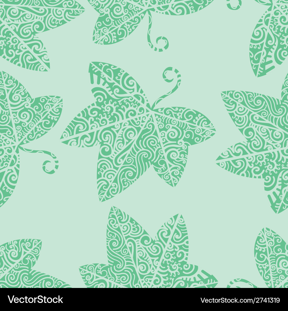 Tribal tattoo ivy leaf Royalty Free Vector Image