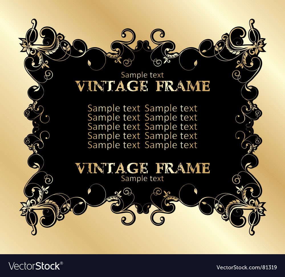 Vintage frame Royalty Free Vector Image - VectorStock