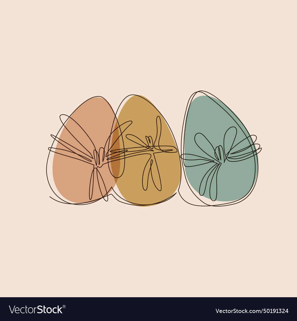Abstract eggs shapes background easter continuous Vector Image